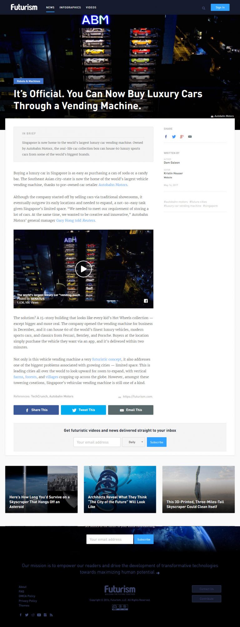 It s Official. You Can Now Buy Luxury Cars Through a Vending Machine ...