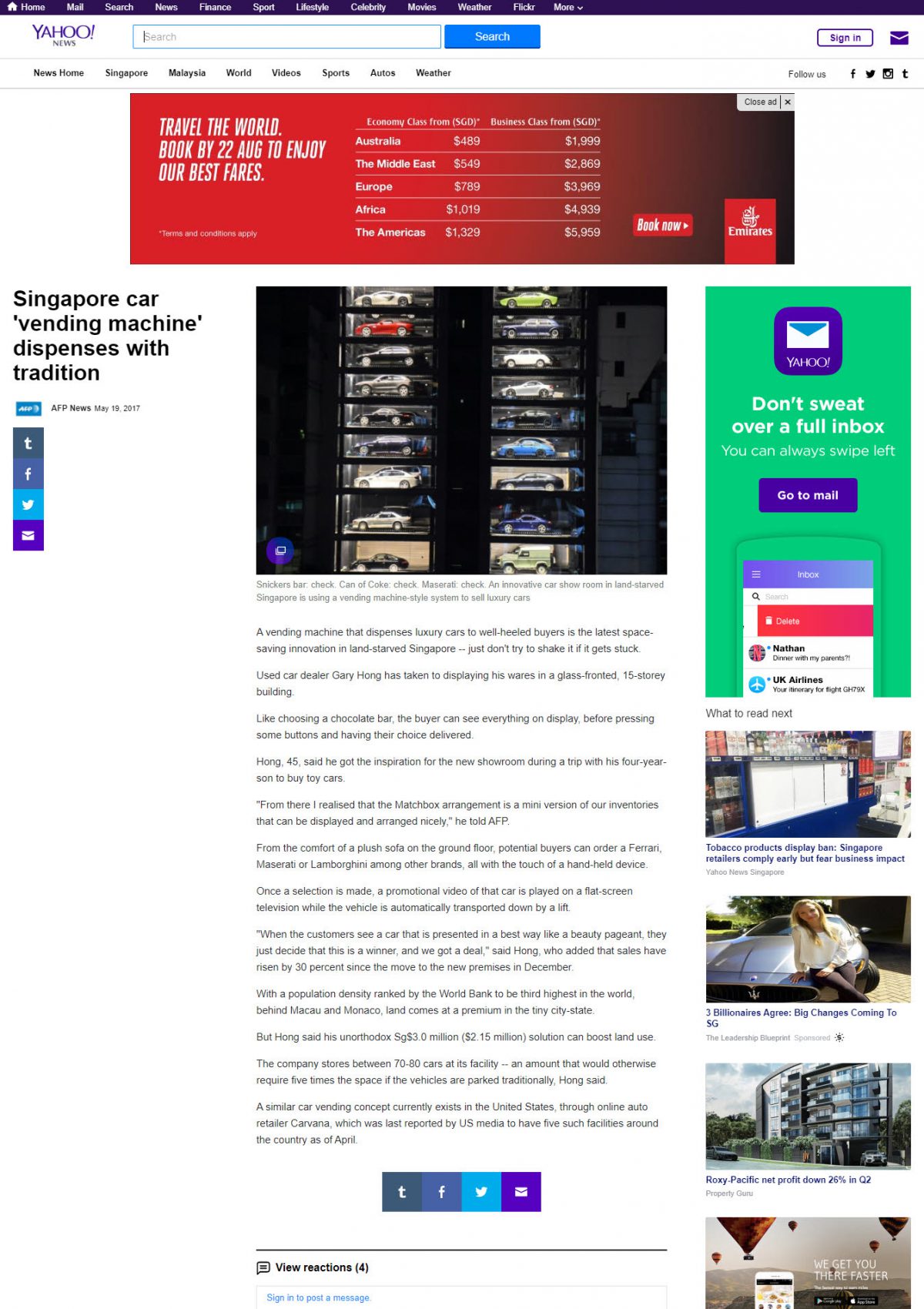 Singapore car vending machine dispenses with tradition | AUTOBAHN MOTORS